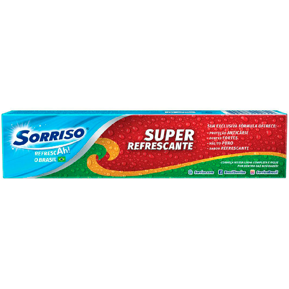 Creme Dental Sorriso Super Refrescante Active Fresh 90g - Destro
