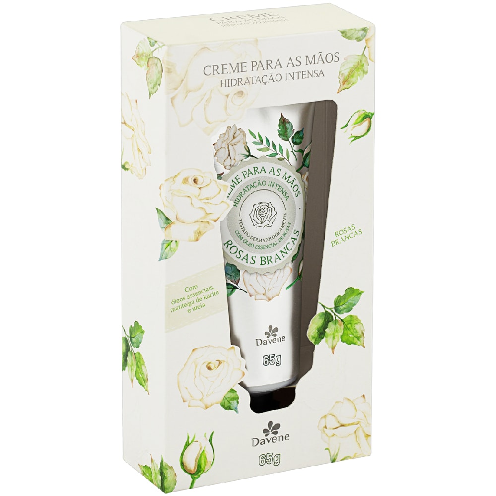 Creme para Mãos Davene Rosas Brancas 65g - Destro