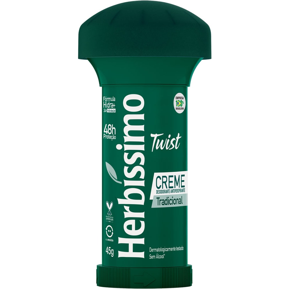 Desodorante Herbíssimo Twist Tradicional Creme 45g - Destro