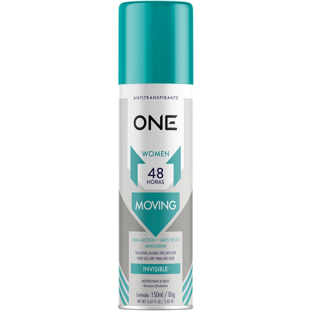 Desodorante One Moving Feminino Aerossol 150ml - Destro