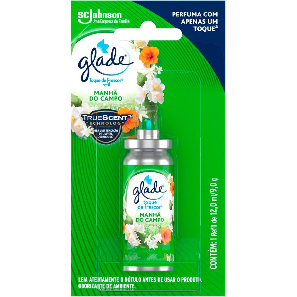 Desodorizador Glade Toque de Frescor Refil Manhã Do Campo 12 mL - Destro