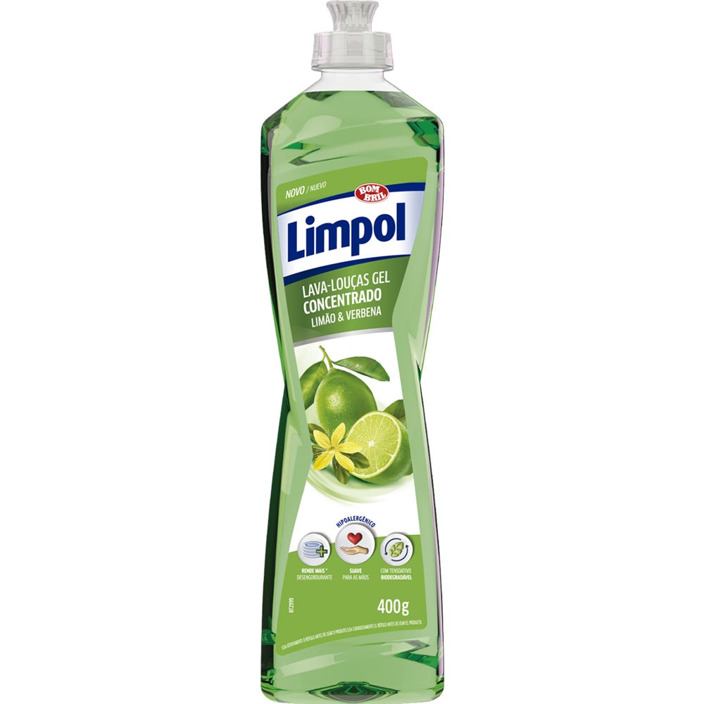 Detergente Limpol Limão e Verbena Gel 400g - Destro