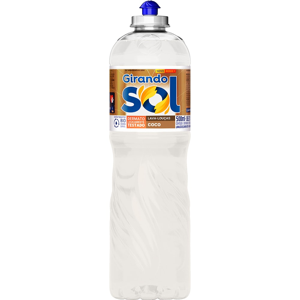 Detergente Líquido Girando Sol Coco 500ml - Destro