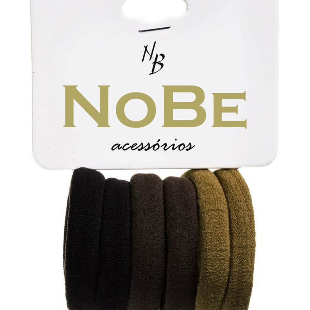 Elástico Nobe Meia Marrom 6Un - Destro