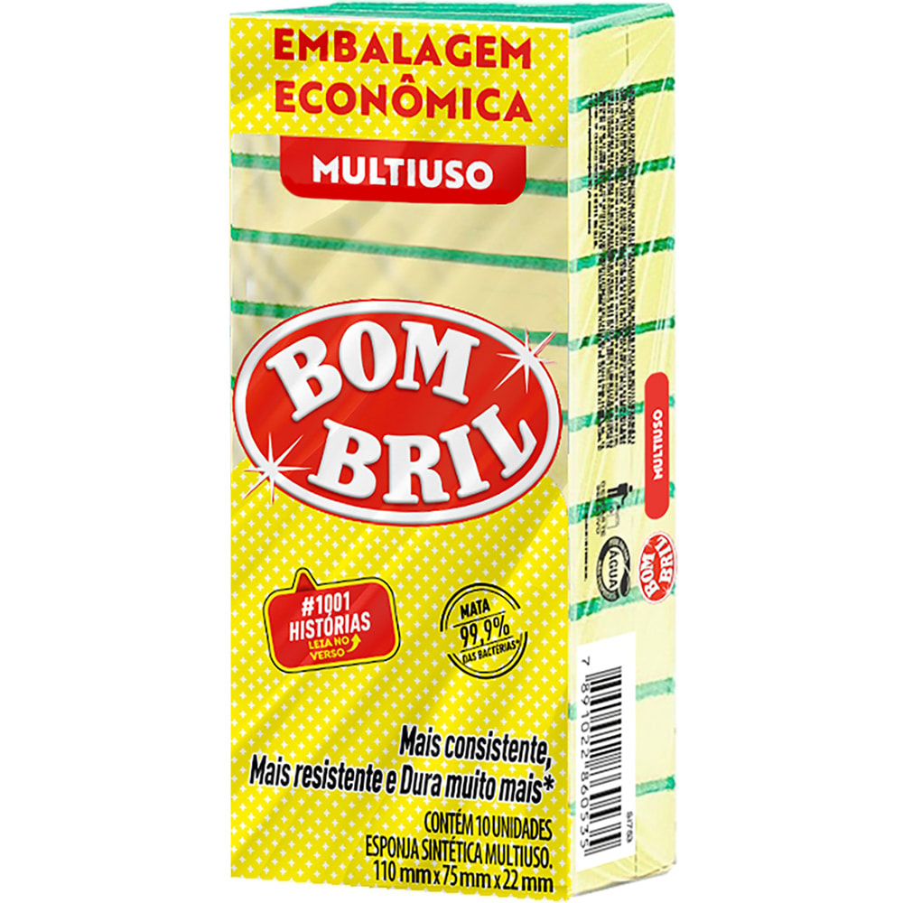 Esponja Bombril Multiuso 10 Unidades - Destro