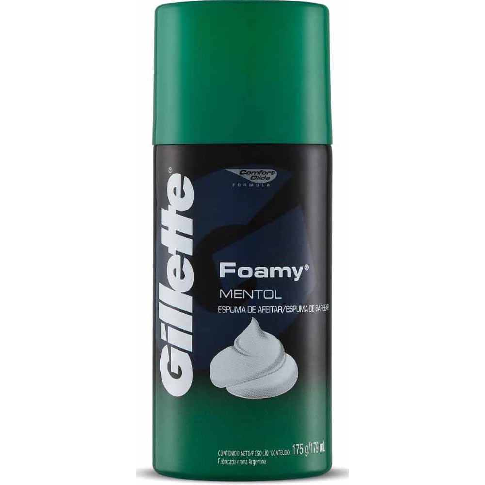 Espuma de Barbear Gillette Foamy Mentol 175g - Destro