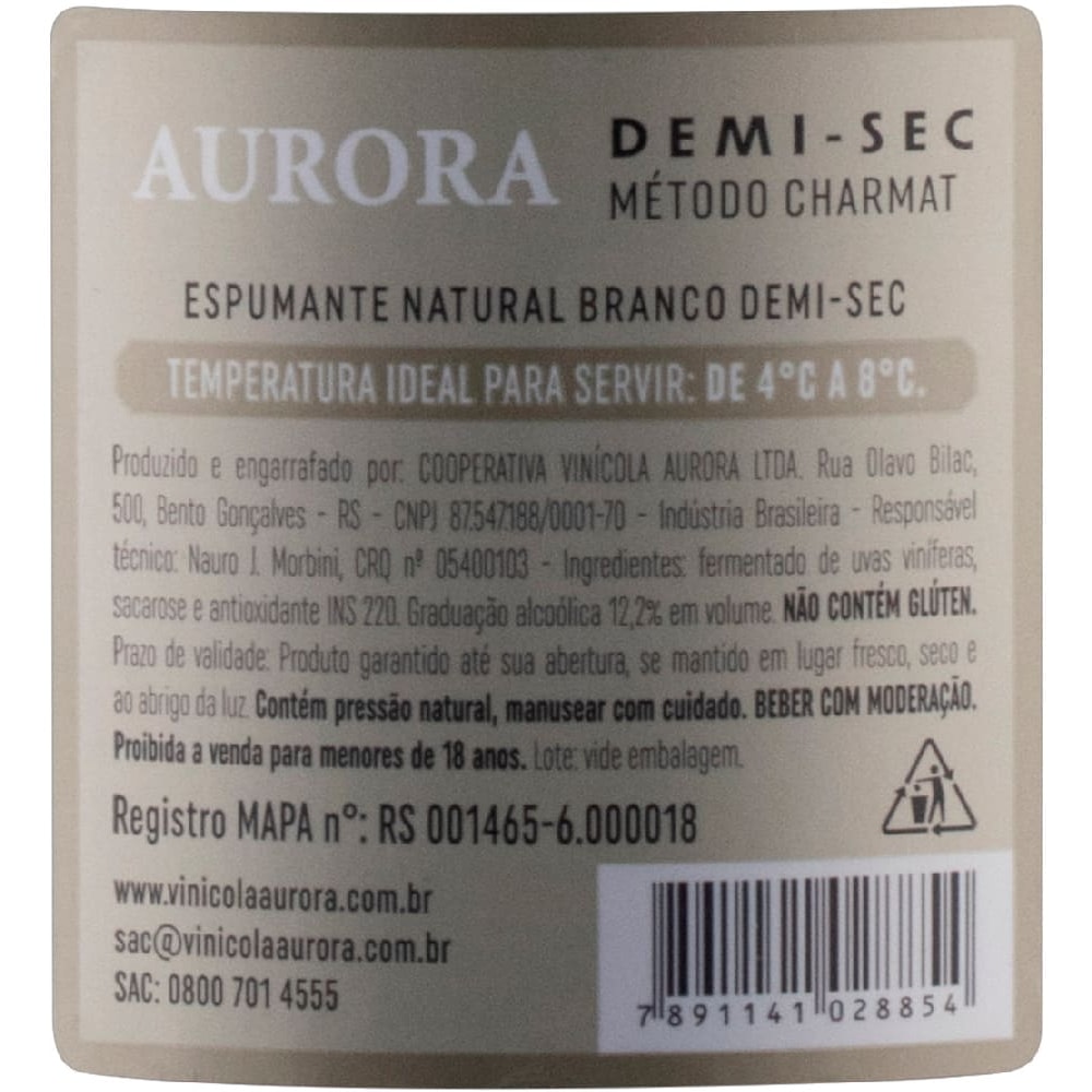 Espumante Aurora Demi-Sec 750ml - Destro