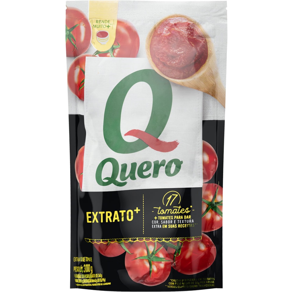 Extrato de Tomate Quero Concentrado Sachet 300g - Destro