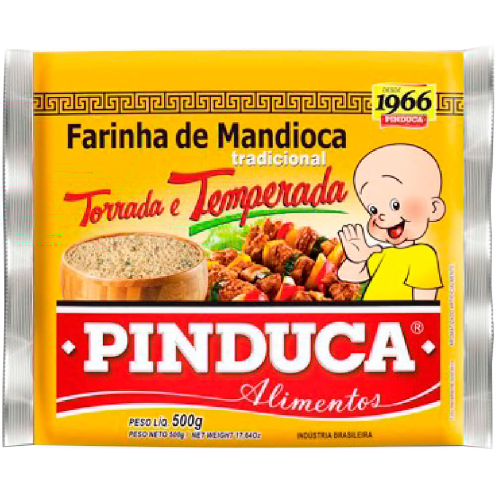 Farinha de Mandioca Torrada Temperada Pinduca 500g - Destro