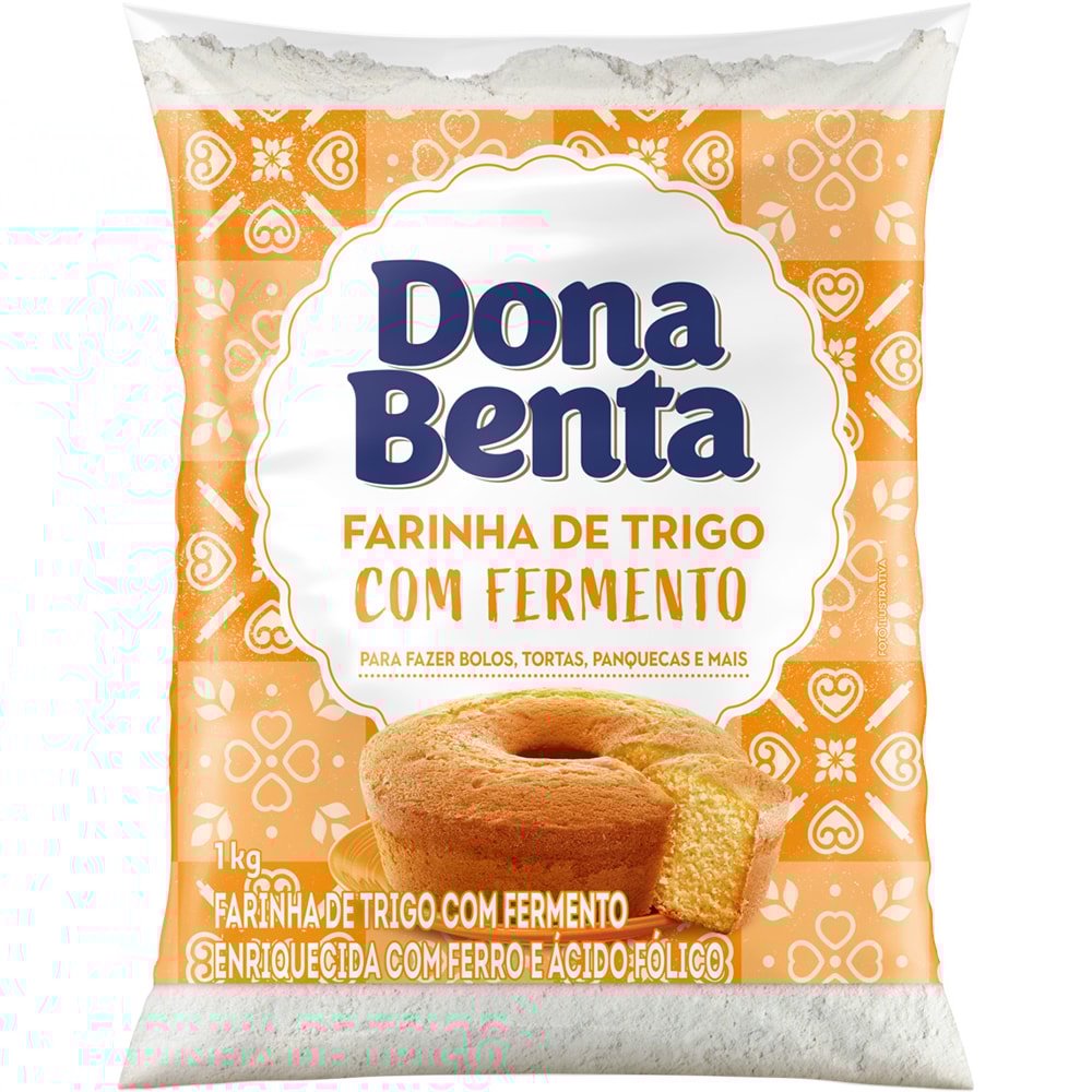Farinha de Trigo Dona Benta Com Fermento 1kg - Destro