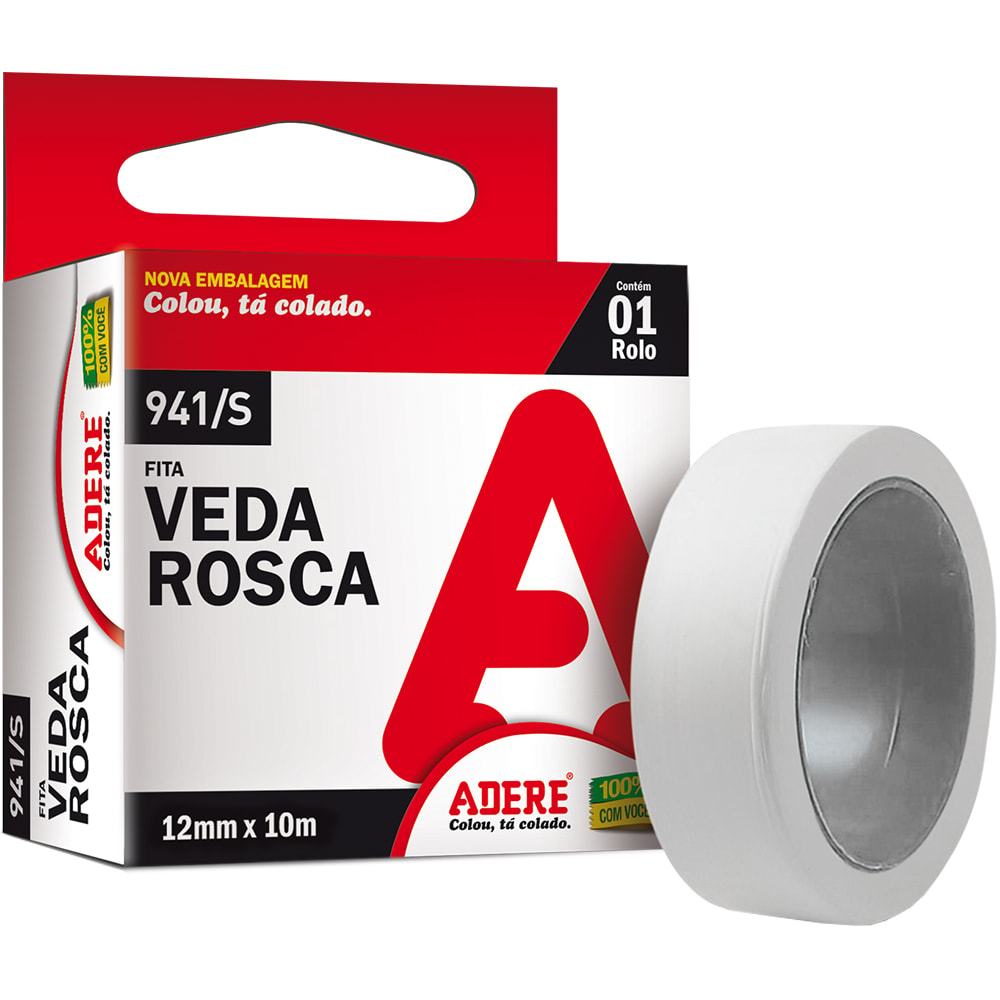 Fita Adere Veda Rosca 12mmx10m - Destro