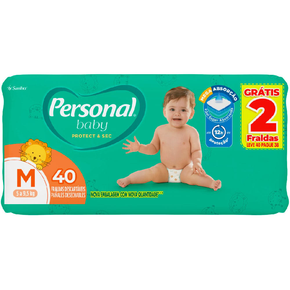 Fralda Descartável Personal Baby M Leve 40 Pague 38 - Destro