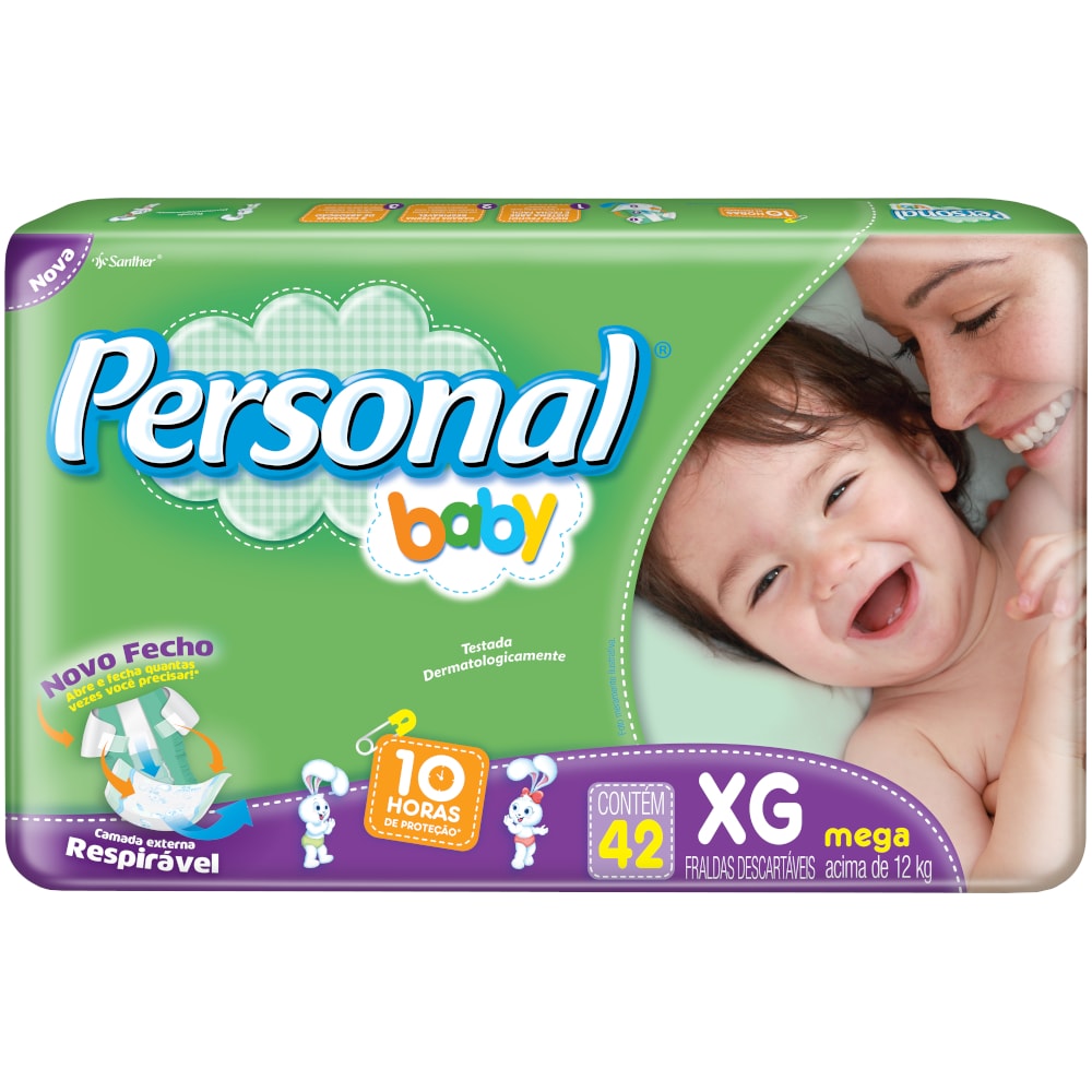 Fralda Descartável Personal Baby Mega XG 42 Unidades - Destro