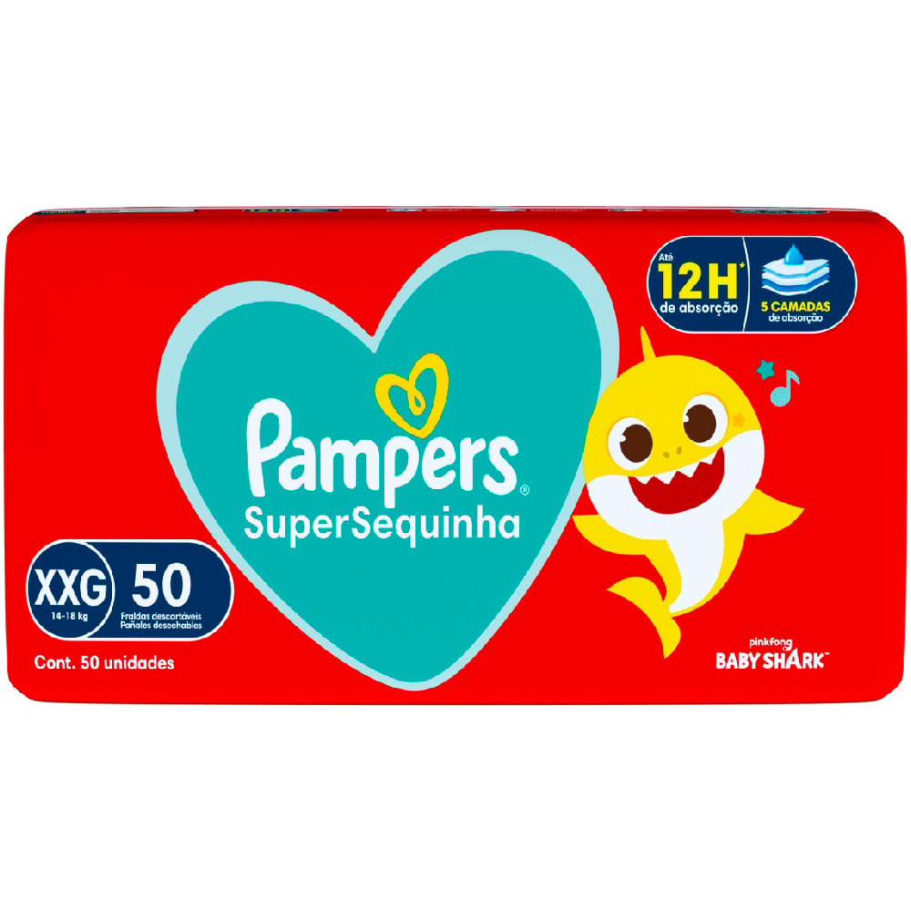 Fralda Pampers SuperSequinha Hiper XXG 50Un - Destro
