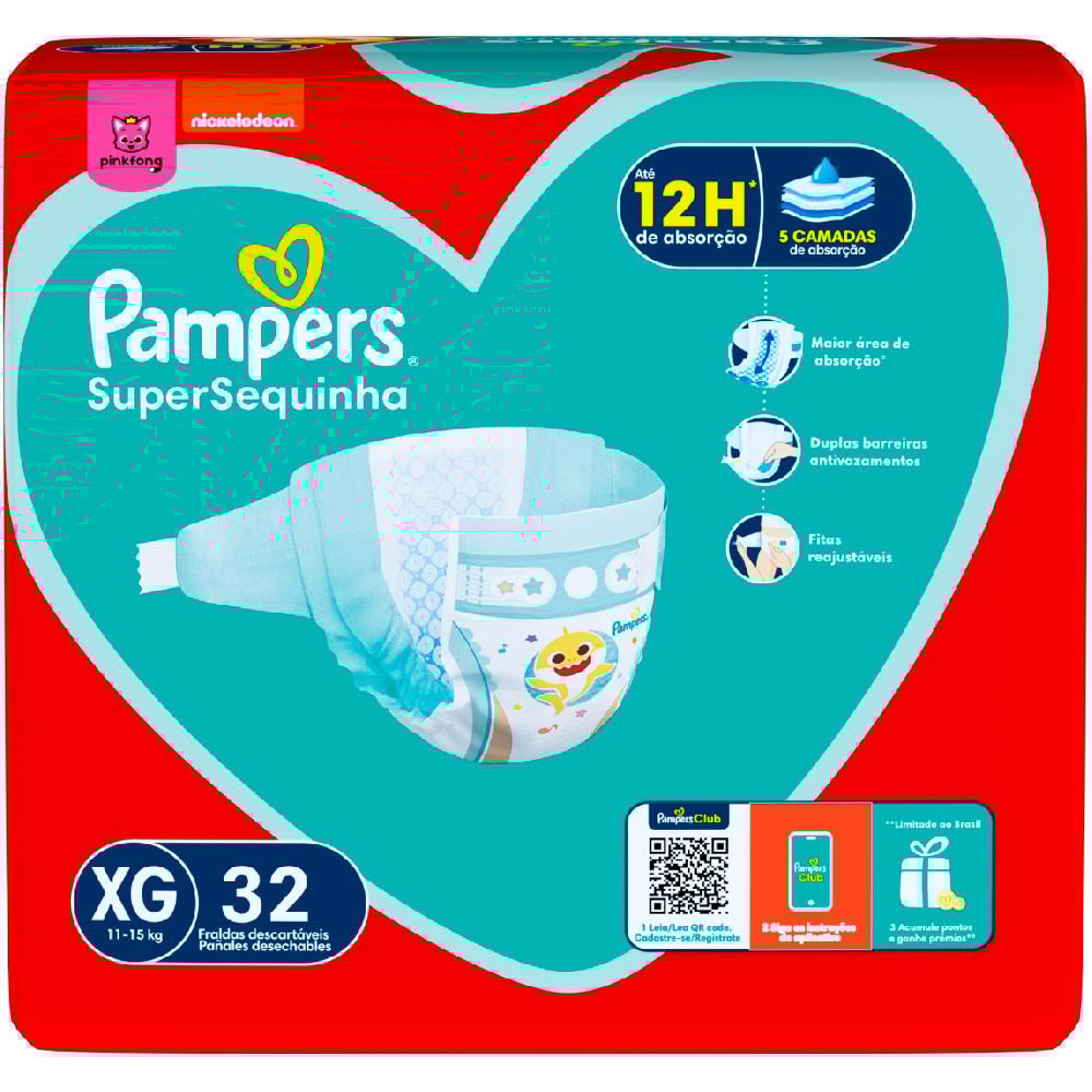 Fralda Pampers SuperSequinha Mega XG 32Un - Destro