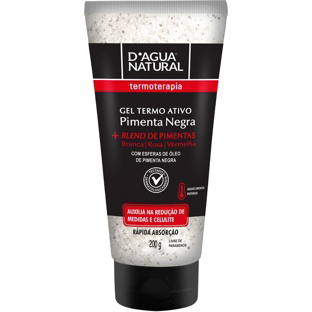 Gel Termo Ativo Pimenta Negra D'Água Natural 200g - Destro
