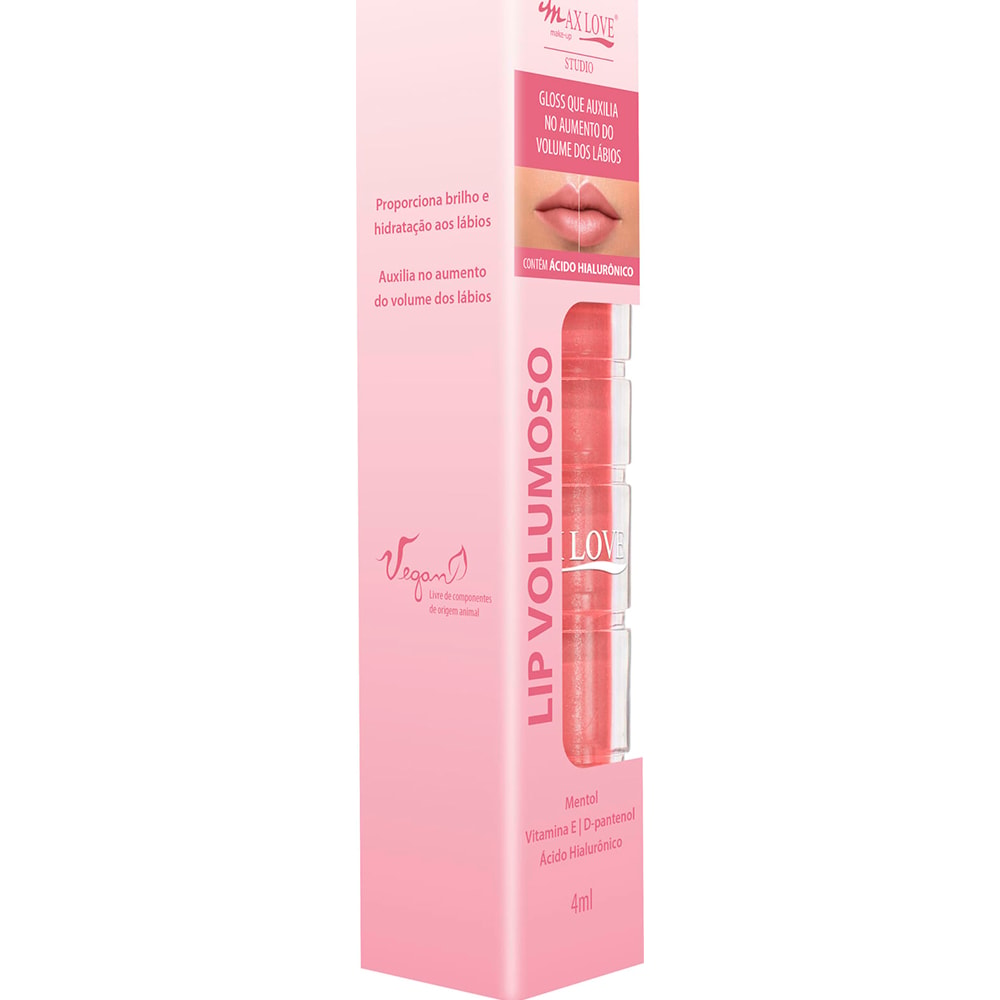 Gloss Labial Max Love Studio Lip Volumoso 02 Ferrugem 4ml - Destro