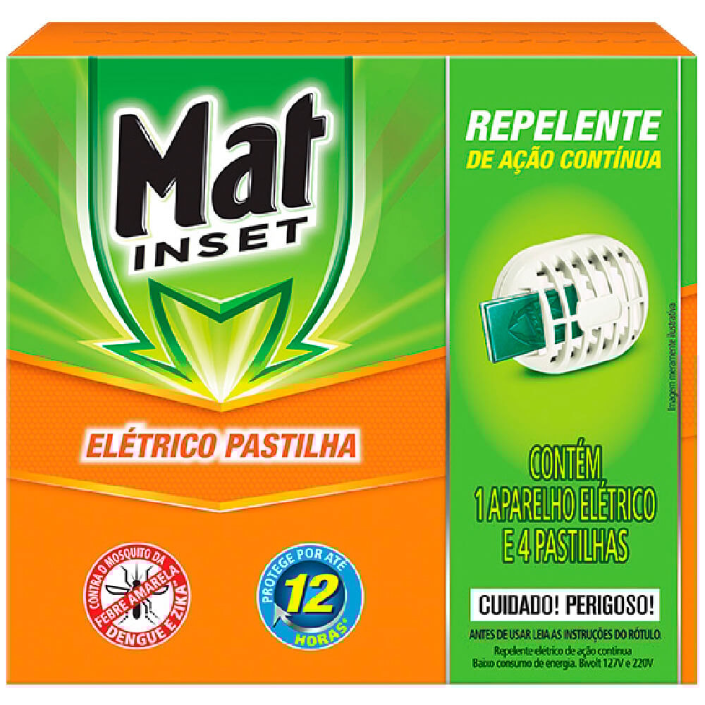 Inseticida Elétrico Mat Inset Bivolt 4 Pastilhas - Destro