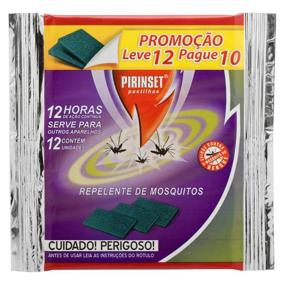 Inseticida em Pastilha Pirinset Leve 12 Pague 10 unidades - Destro