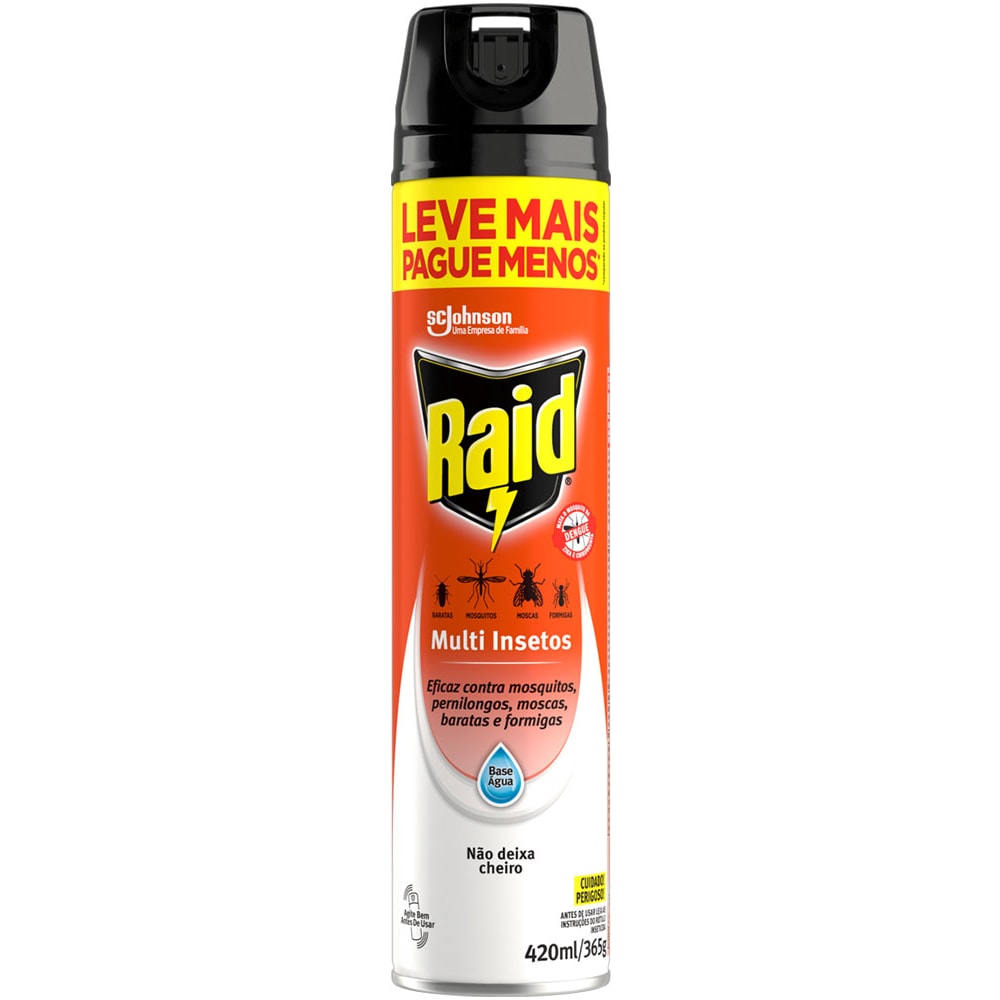 Inseticida Raid Multi-Insetos Aerossol 420ml Leve + Pague - - Destro