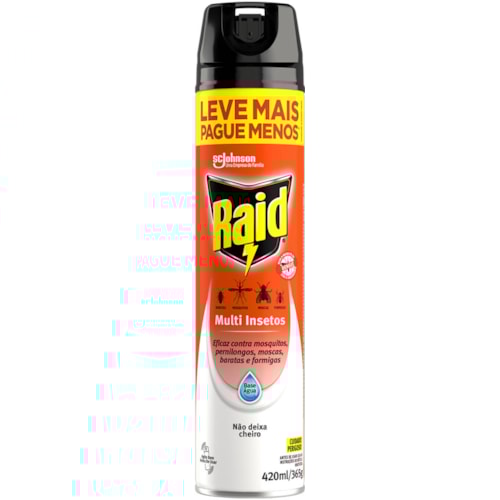 Inseticida Raid Multi-Insetos Aerossol 420ml Leve + Pague - - Destro