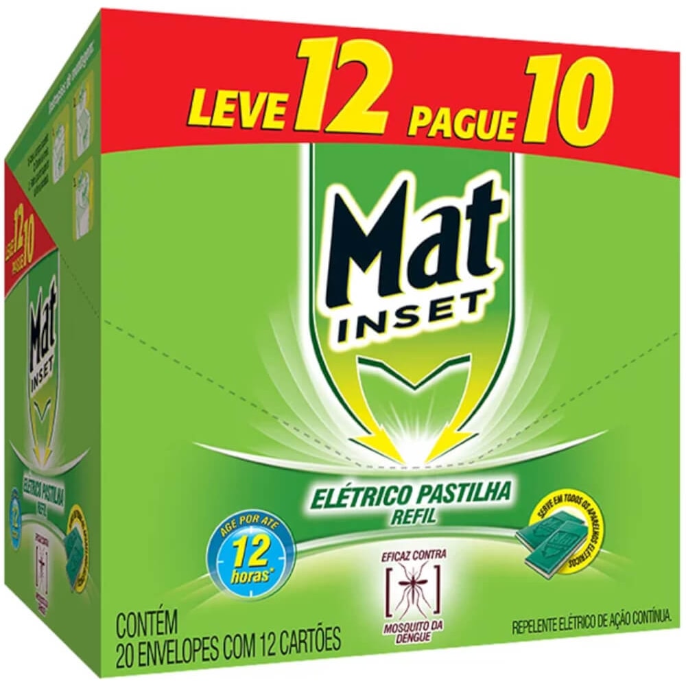 Inseticida Refil Elétrico Mat Inset Leve 12 Pague 10 - Destro