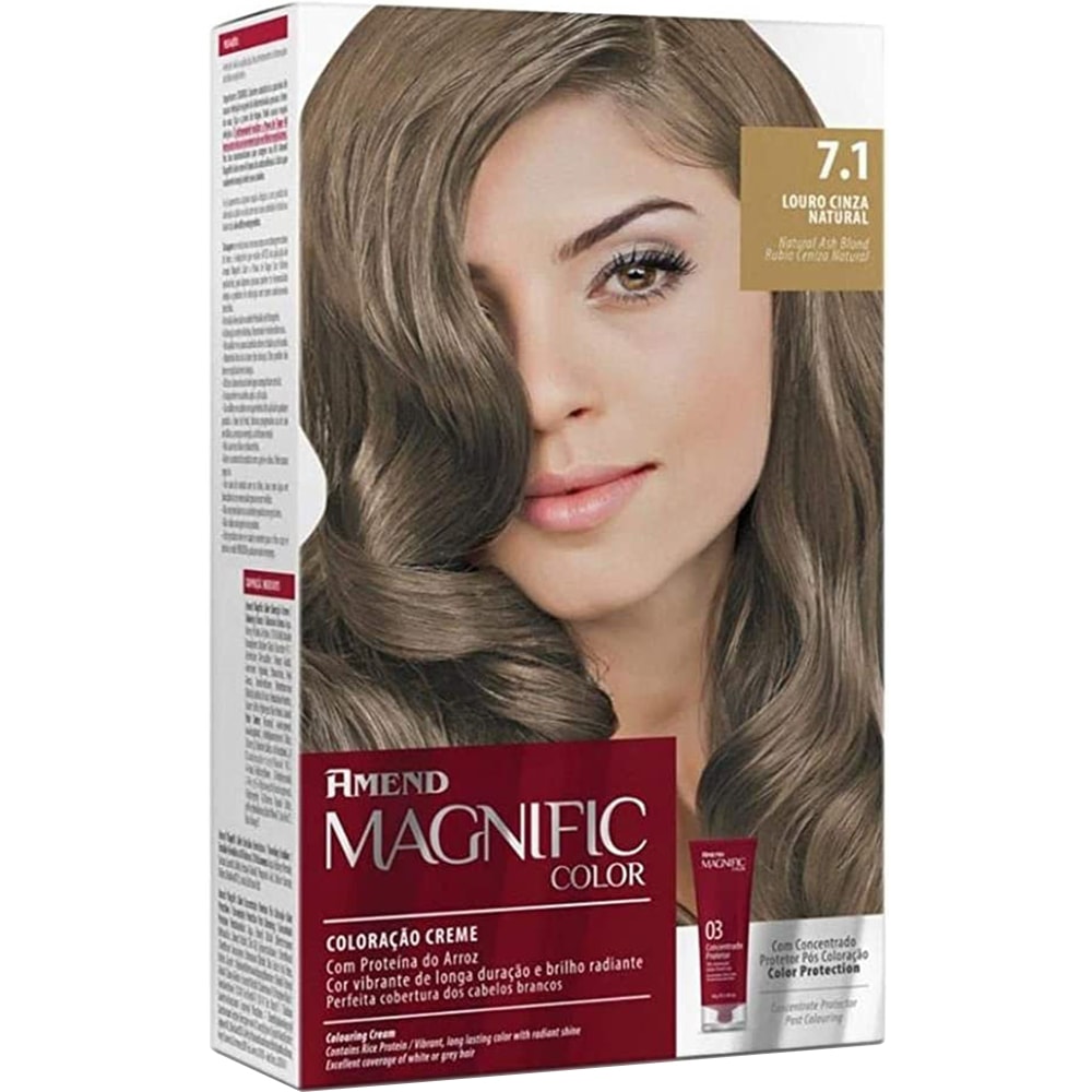 Kit Coloração Amend Magnific Color 7.1 Louro Cinza Natural - Destro