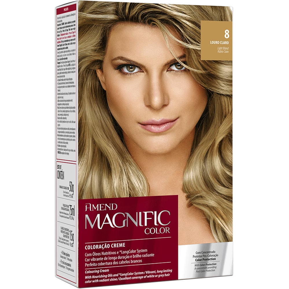 Kit Coloração Amend Magnific Color 8 Louro Claro - Destro