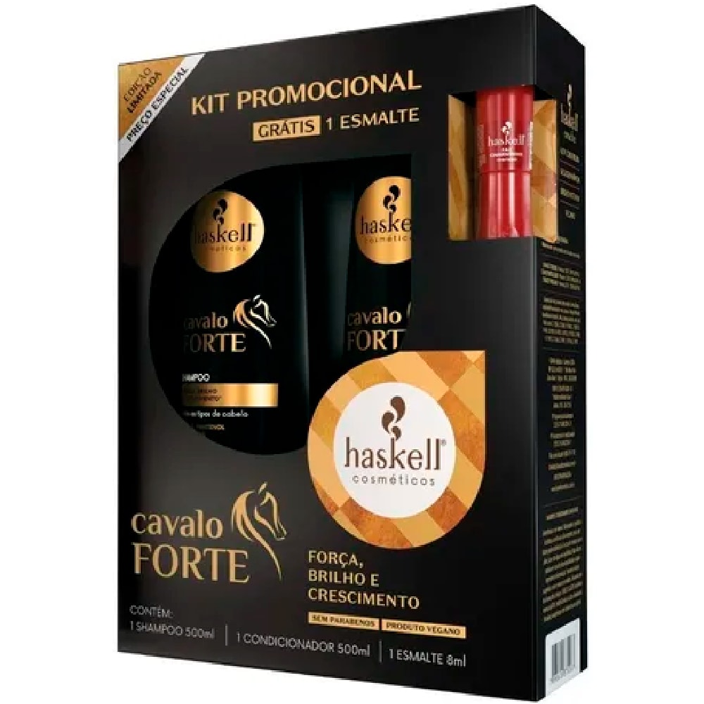 Kit Haskell Cavalo Forte Shampoo + Condicionador 500ml - Destro