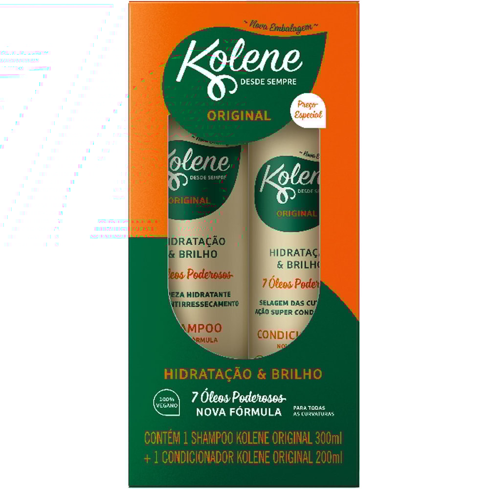 Kit Kolene Shampoo 300ml + Condicionador 200ml Original - Destro