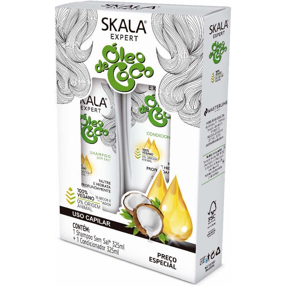Kit Skala Óleo De Coco Shampoo + Condicionador 325ml - Destro