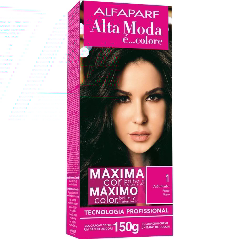 Kit Tintura Alta Moda 1.0 Preto Jabuticaba - Destro