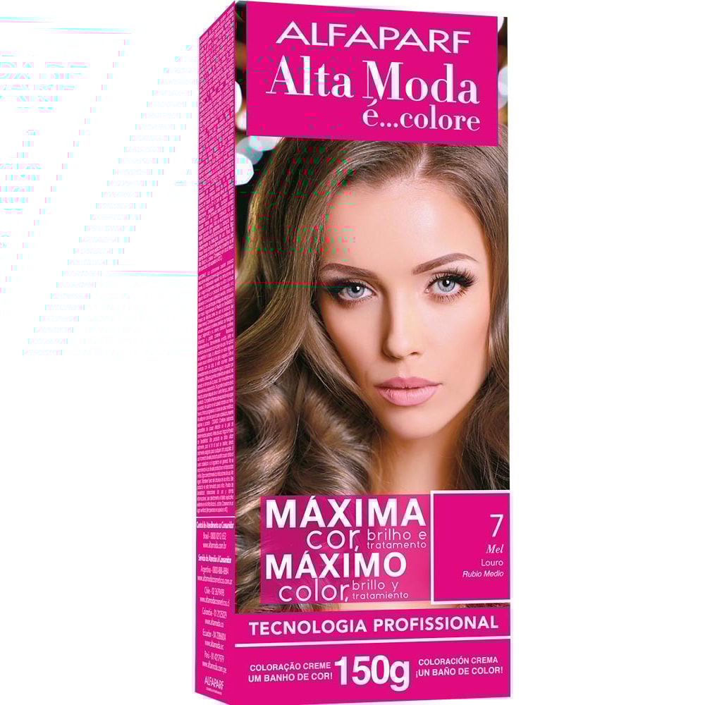 Kit Tintura Alta Moda 7.0 Louro Mel - Destro