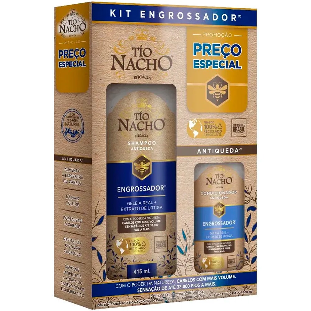 Kit Tio Nacho Engrossador Sh 415ml + Cond 200ml - Destro