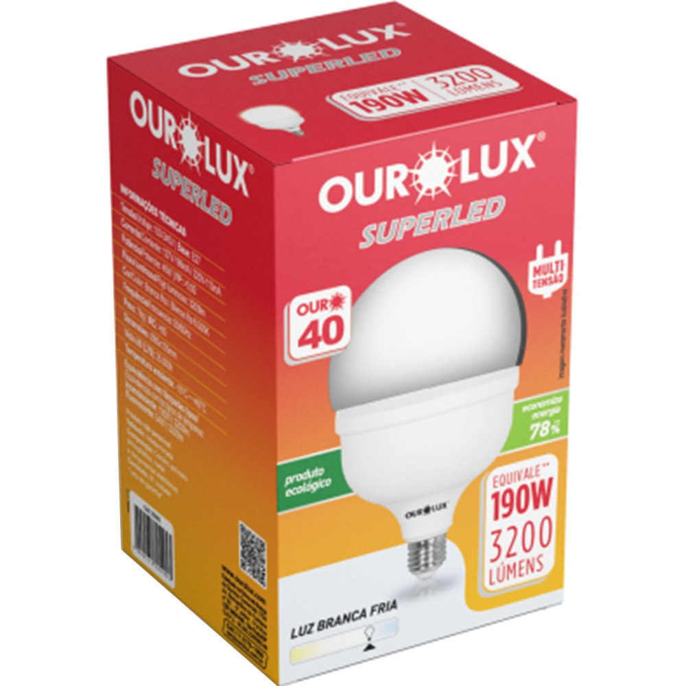 Lâmpada Ourolux Superled Ouro 40T 6500K - Destro
