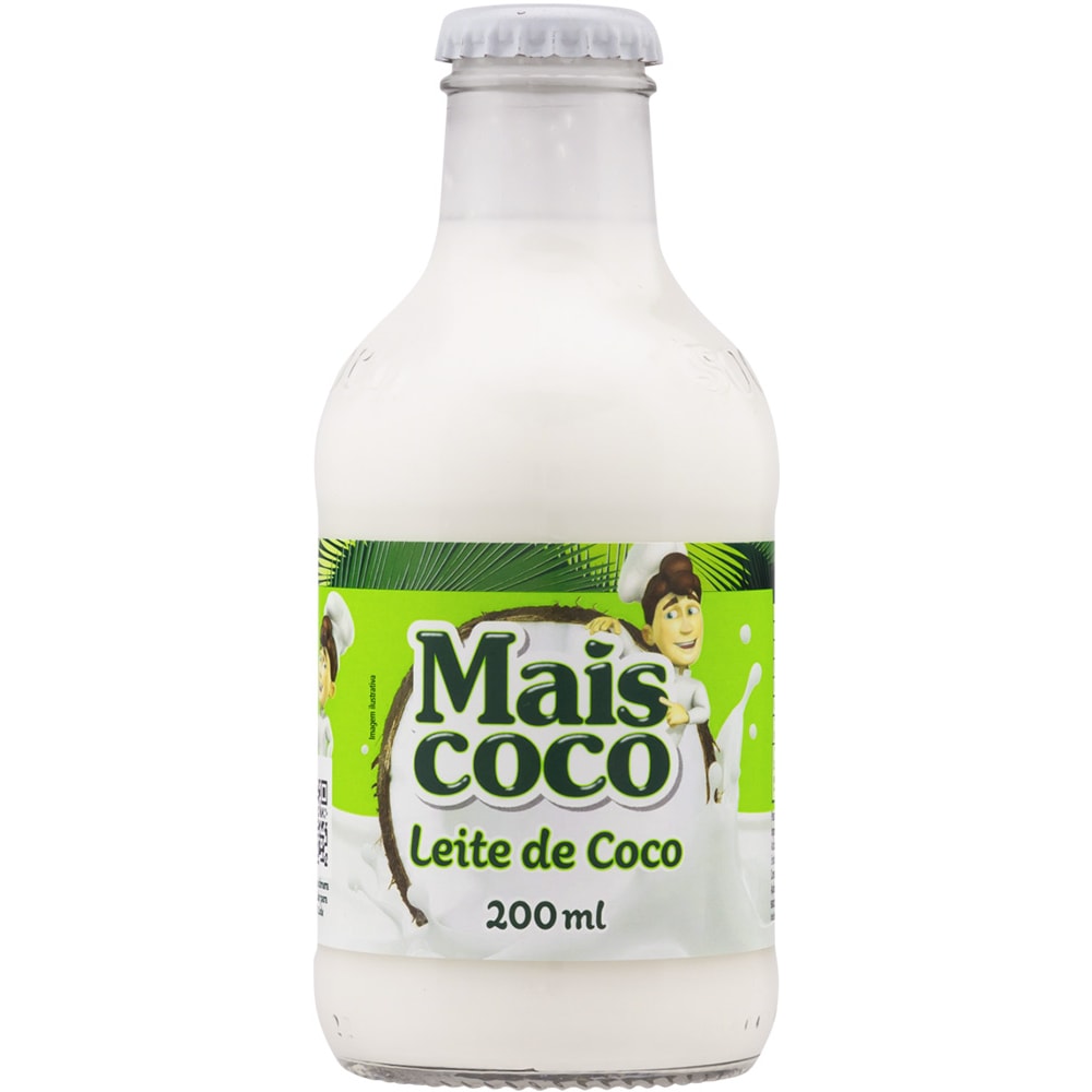 Leite de Coco Mais Coco Vidro 200ml - Destro