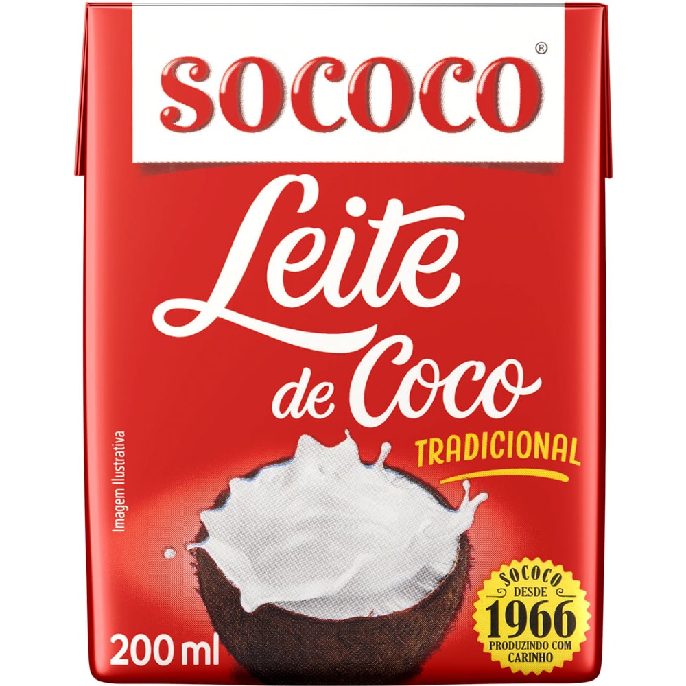 Leite de Coco Sococo Tradicional Vidro 200ml - Destro