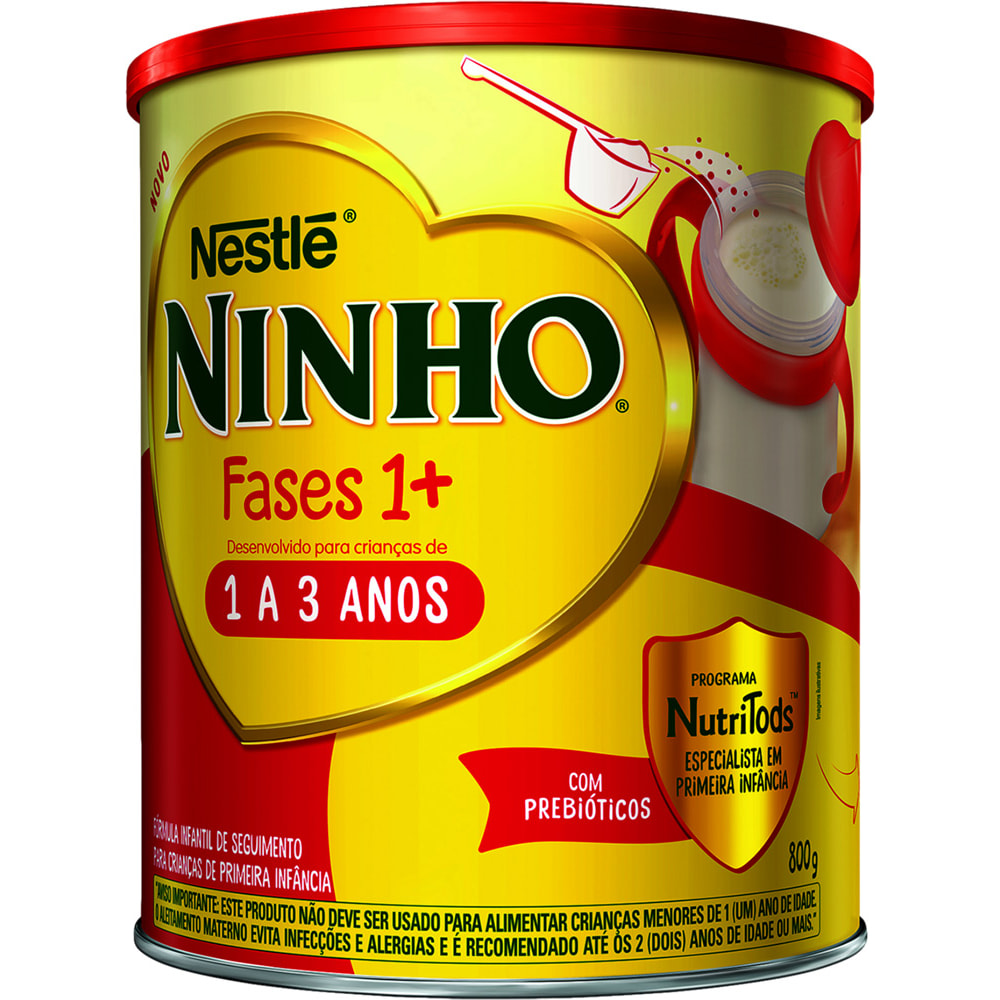 Leite em Pó Ninho Fases 1+ 1 a 3 Anos 800g - Destro