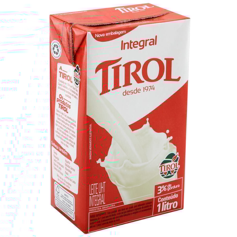 Leite UHT Integral Tirol 1L - Destro