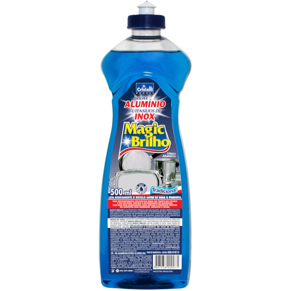 Limpador Magic Brilho Para Alumínios e Inox Tradicional 500ml - Destro