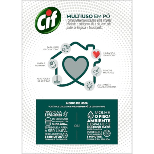 Limpador Multiuso Cif em Pó Original 400g - Destro