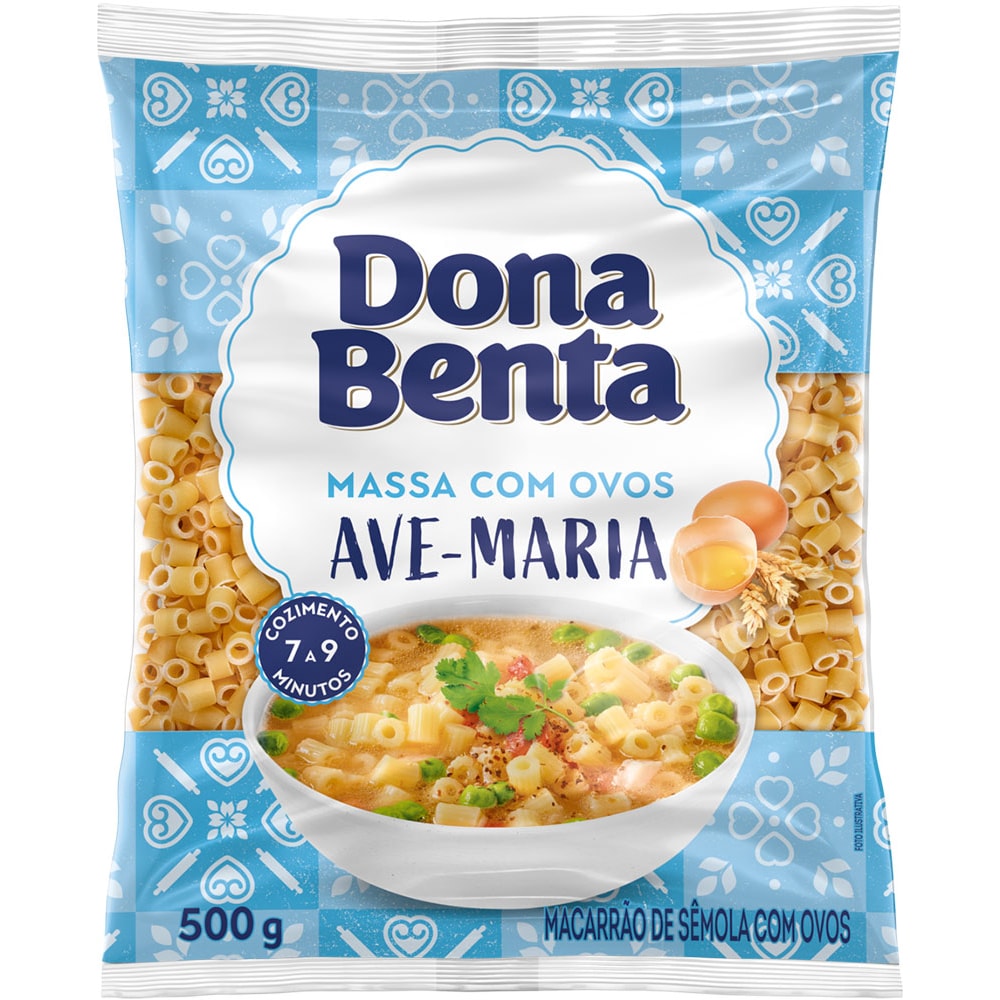 Macarrão Dona Benta Ave Maria Com Ovos 500g - Destro