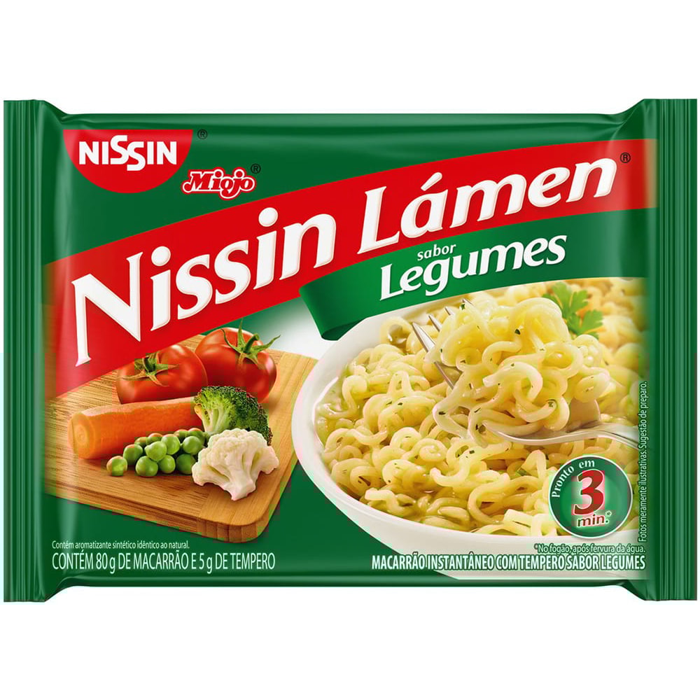 Macarrão Instantâneo Nissin Legumes 85g - Destro