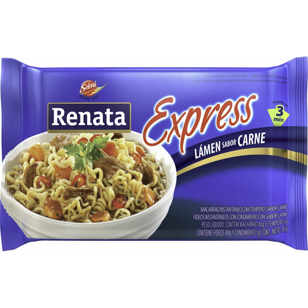 Macarrão Instantâneo Renata Carne 85g - Destro