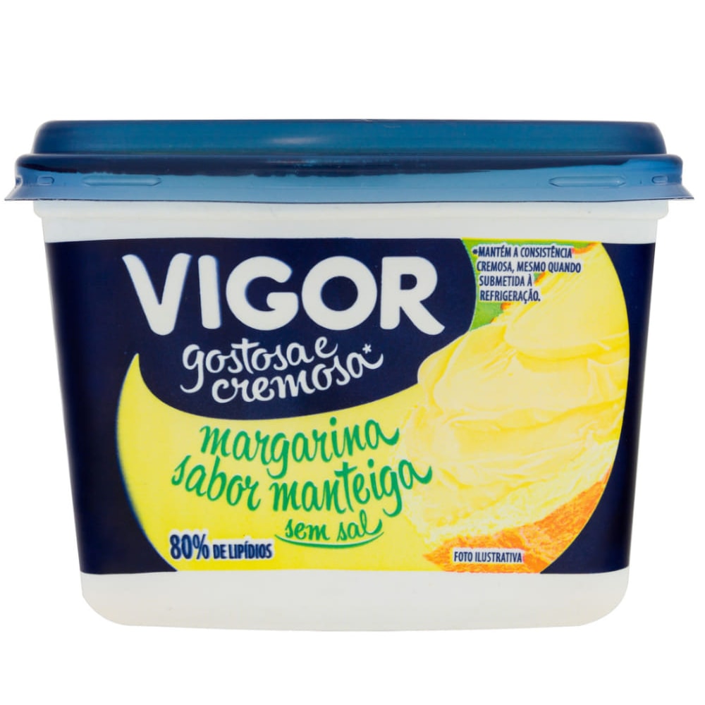 Margarina Vigor Sem Sal 500g - Destro