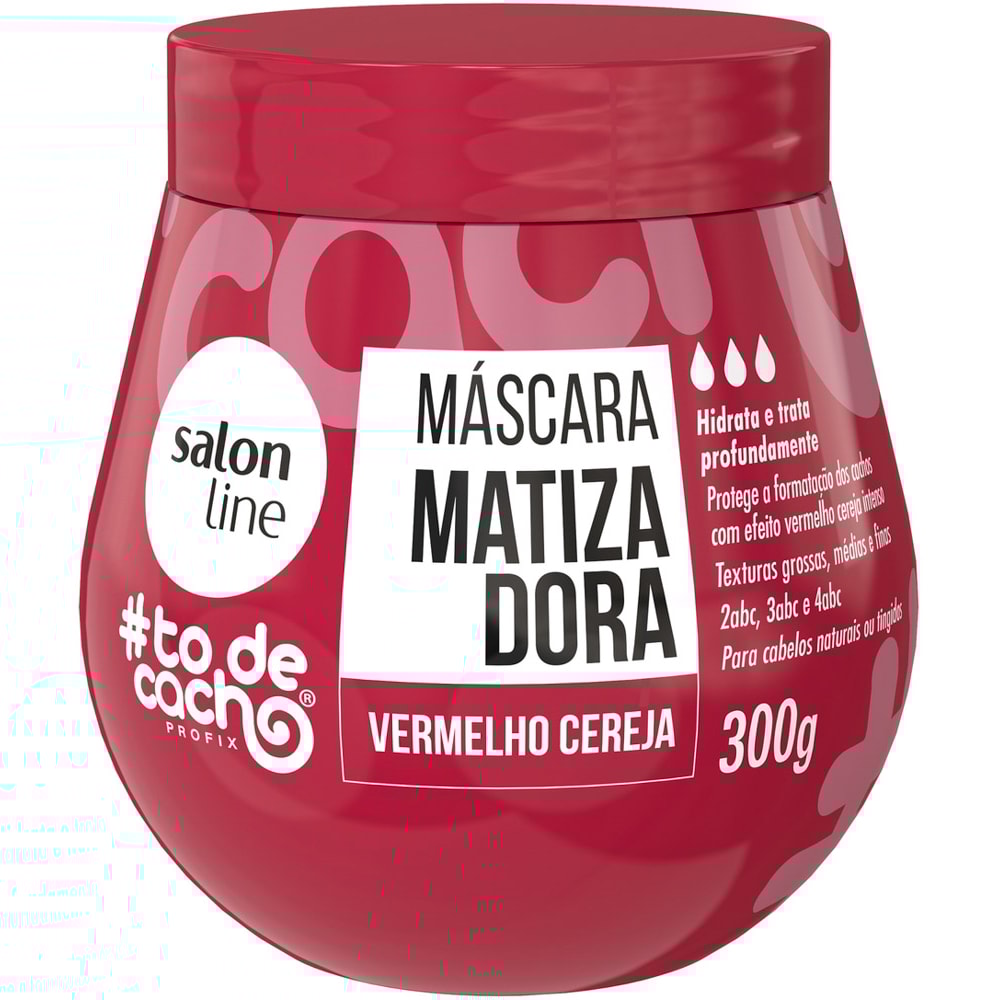 Máscara Matizadora Salon Line Vermelho Cereja 300g - Destro