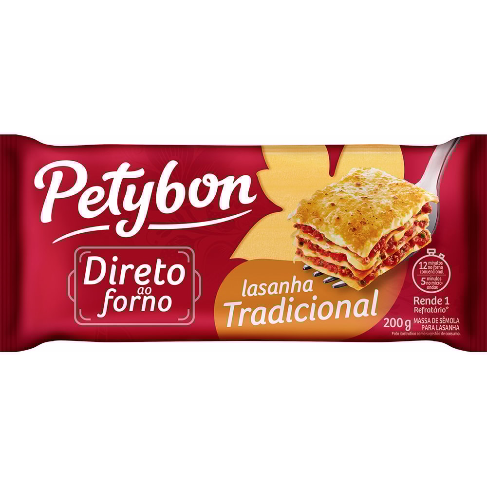 Massa para Lasanha Petybon Direto do Forno 200g - Destro