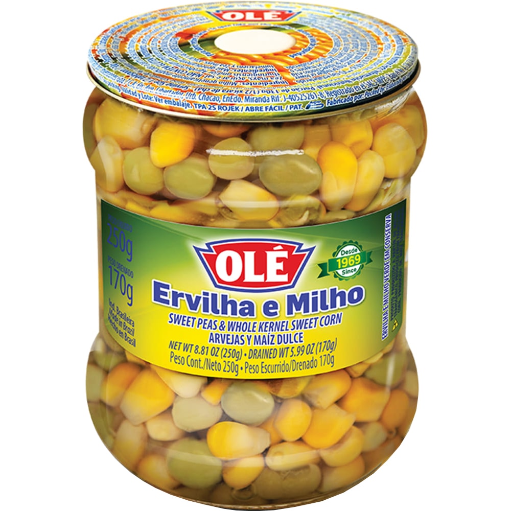 Milho e Ervilha Ole Vidro 200g - Destro