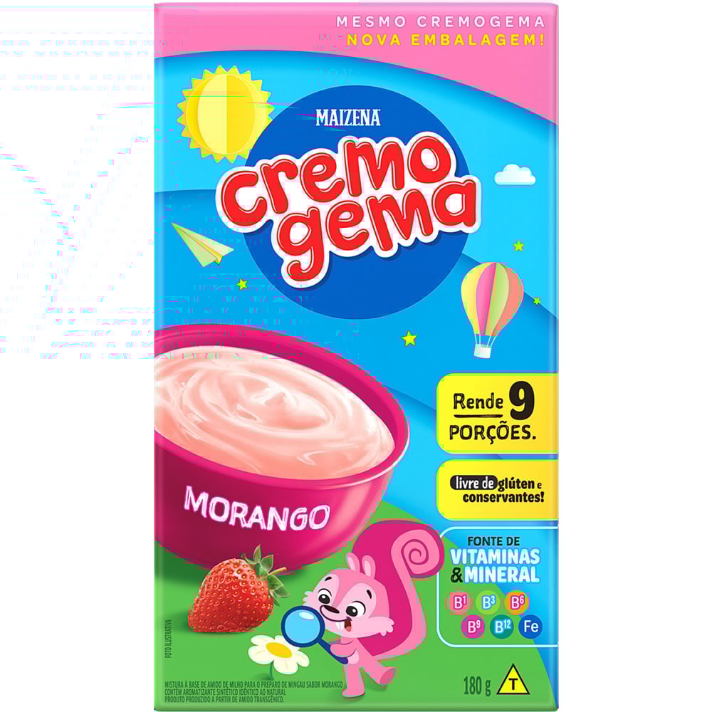 Mingau Cremogema Morango 180g - Destro