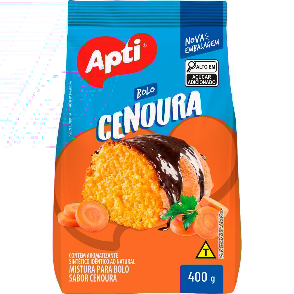 Mistura de Bolo Apti Pronta Sabor Cenoura 400g - Destro